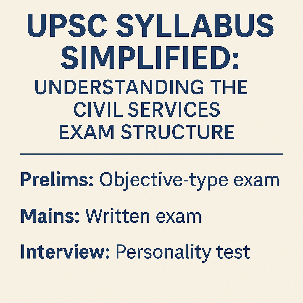 UPSC Syllabus Simplified: Understanding the Civil Services Exam Structure